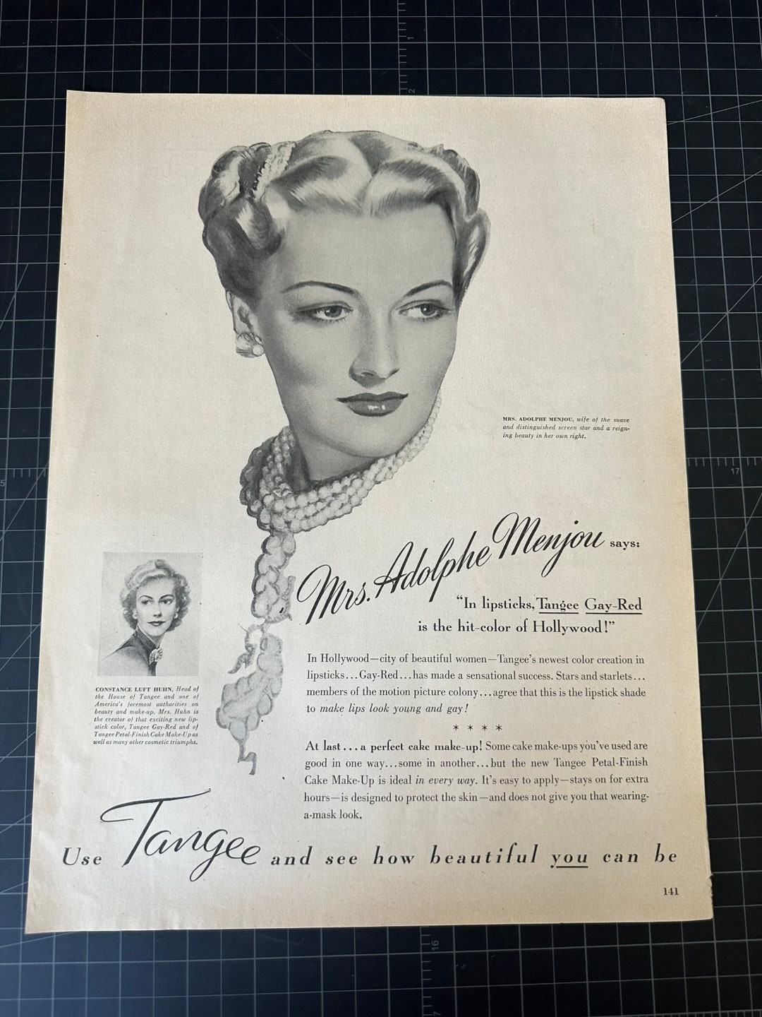 Vintage 1946 Tangee Lipstick Original Advertisement - Etsy