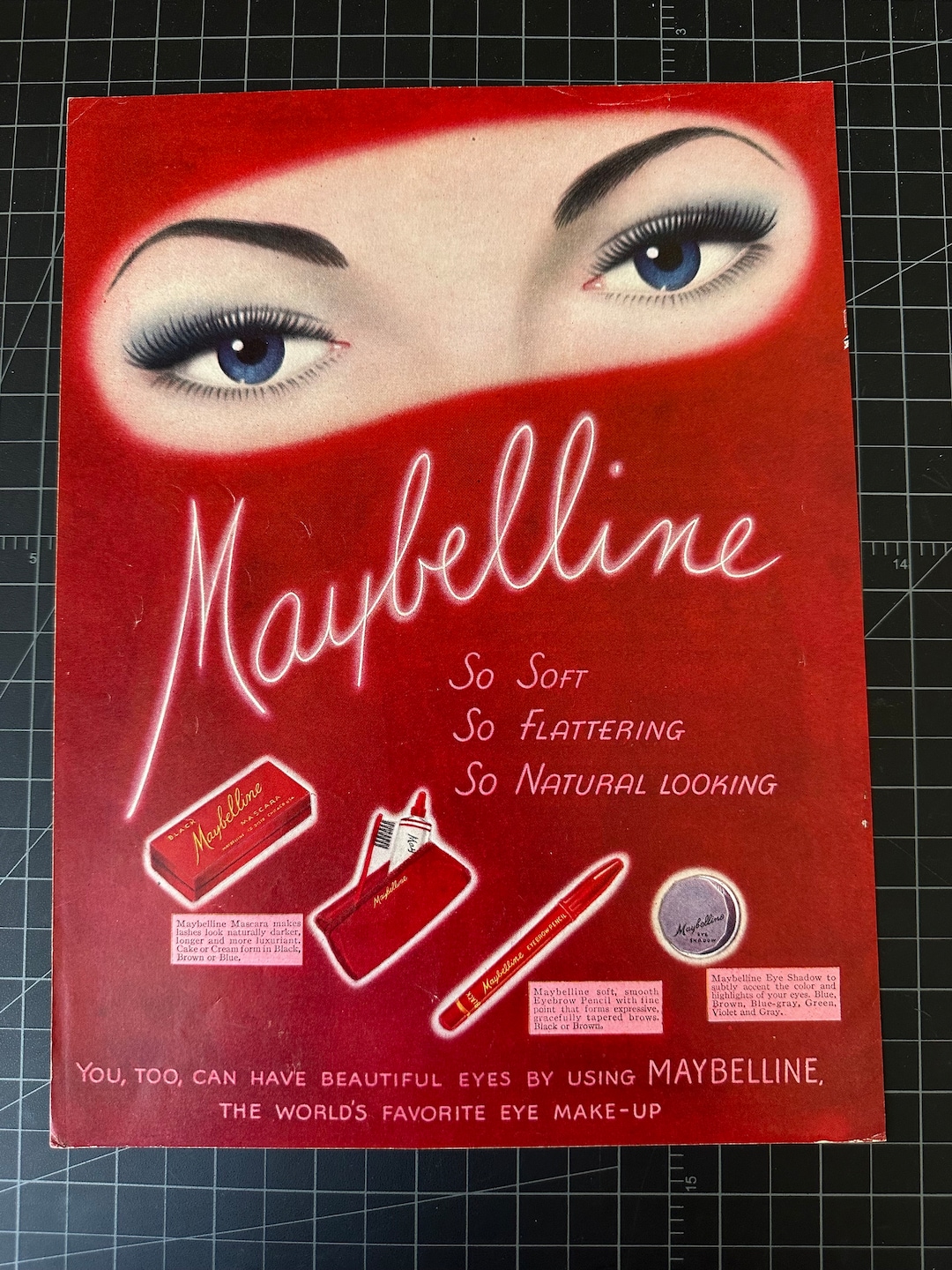 Rare Vintage 1940s Maybelline Cosmetics Print Advertisement - Etsy