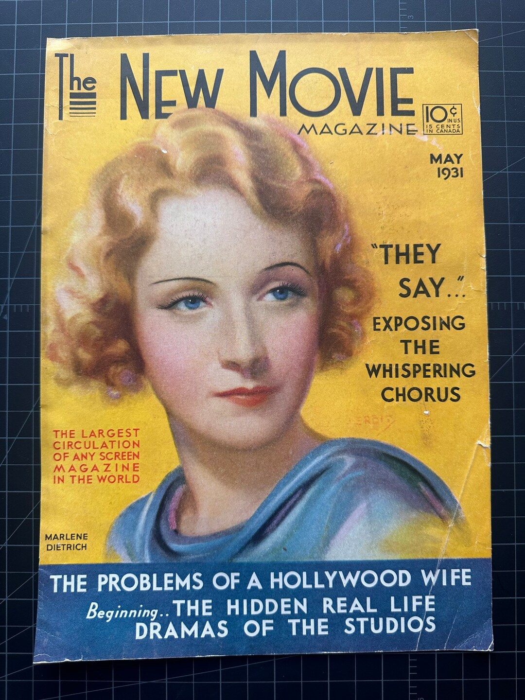 Rare Vintage 1931 the New Movie Magazine Cover Marlene - Etsy