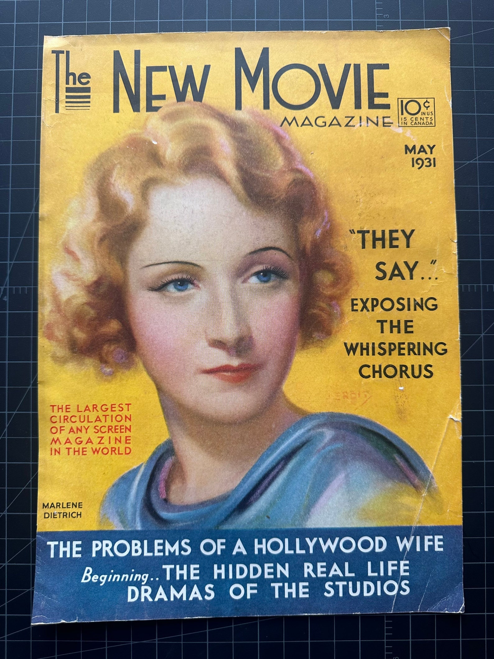 Rare Vintage 1931 the New Movie Magazine Cover Marlene - Etsy