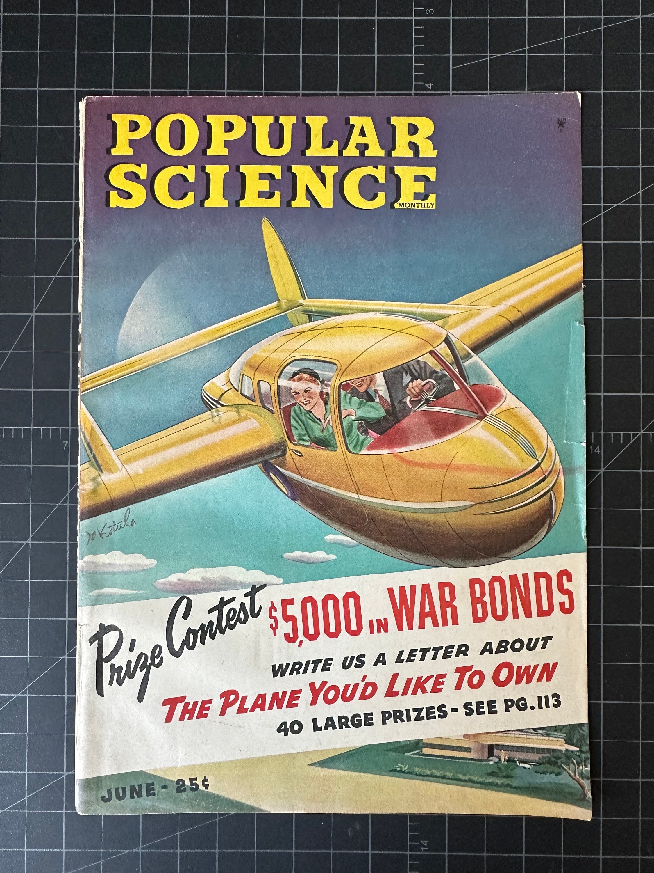 Vintage 1940s Popular Science Magazine Cover - COVER ONLY - Etsy