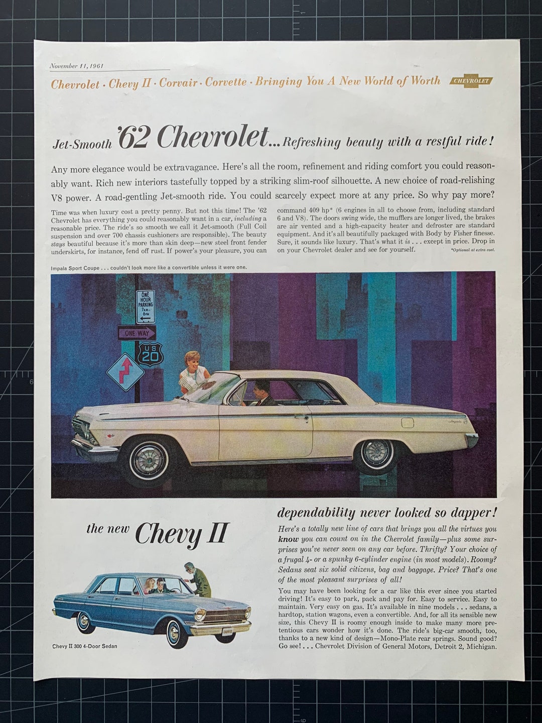 Vintage 1962 Chevrolet Impala Sport Coupe Print Advertisement - Etsy