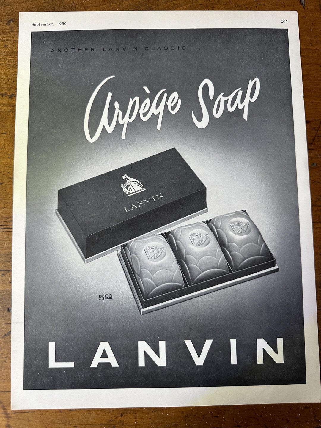 Vintage 1956 Lanvin Soap Print Ad - Etsy