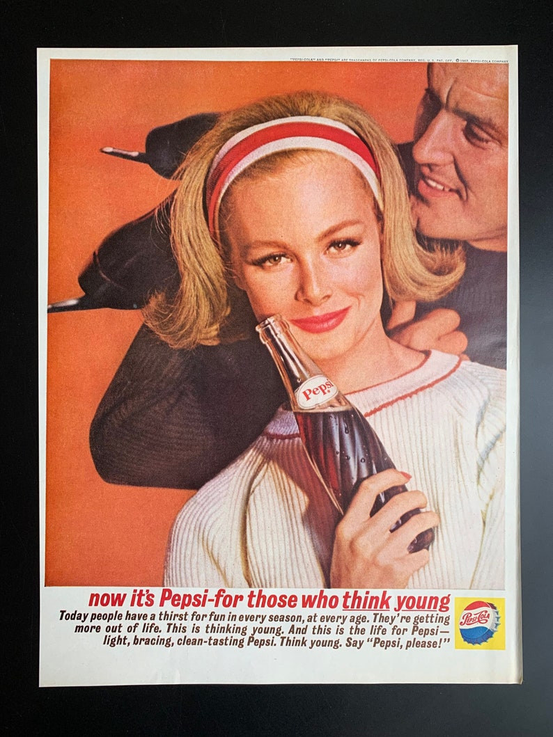 Vintage 1962 Pepsi Original Print Ad - Etsy