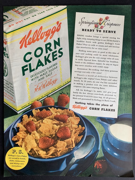 Vintage Corn Flakes Box