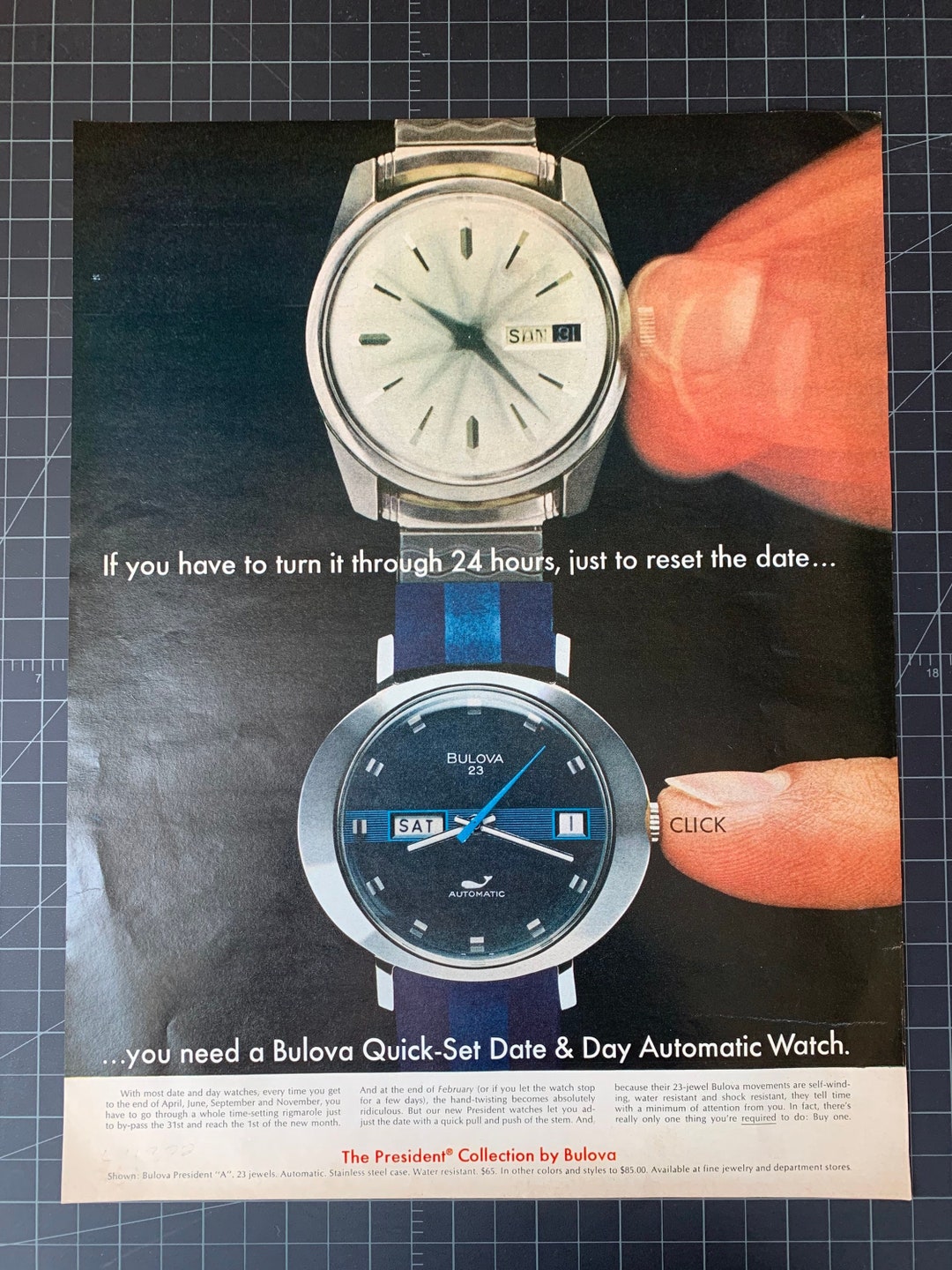 Vintage 1972 Bulova Watches Original Print Ad - Etsy