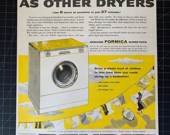 1961 PHILCO Bendix Duomatic Washer Dryer Gas Laundry Appliance - Etsy
