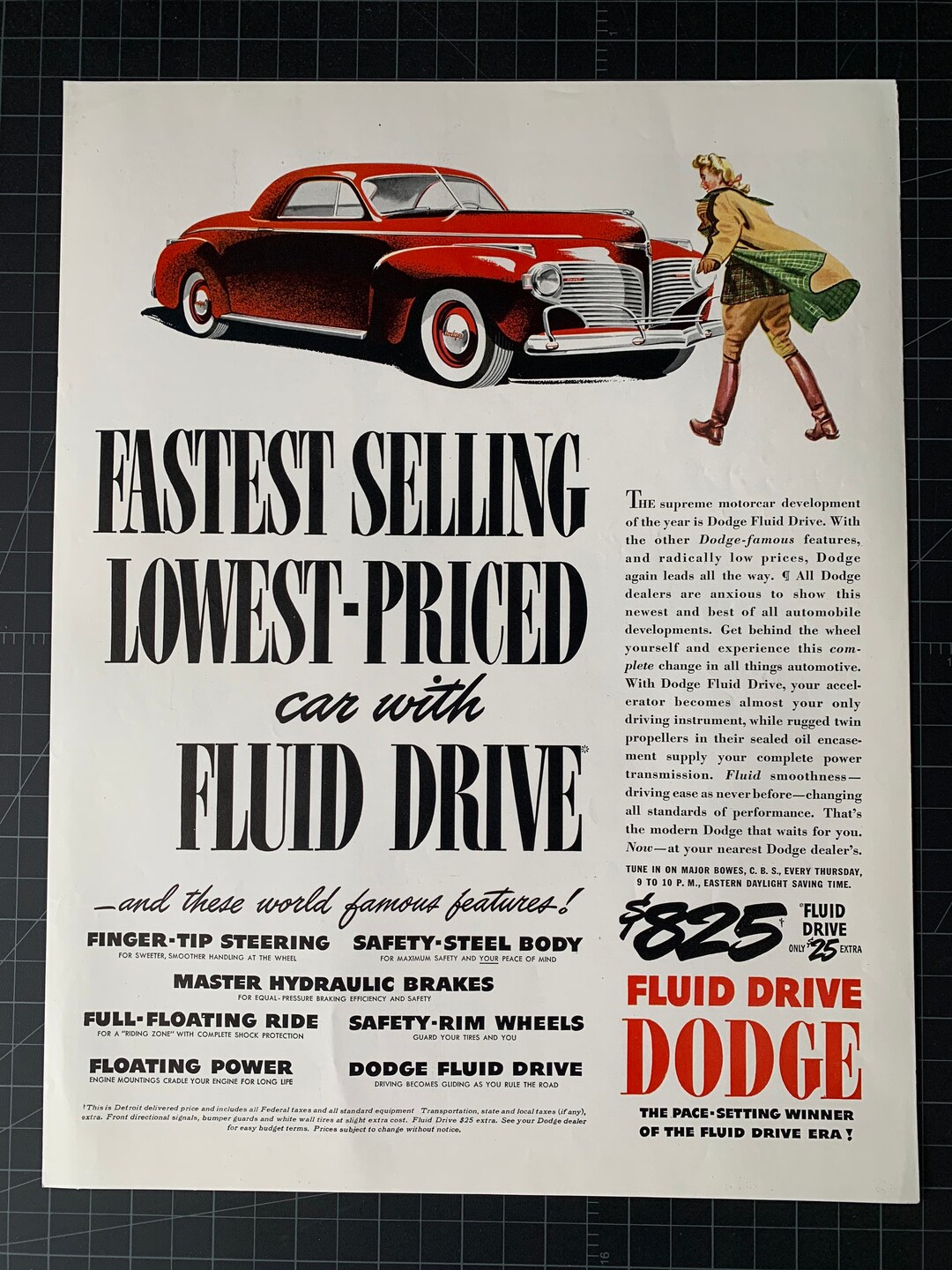 Vintage 1941 Dodge Print Advertisement - Etsy
