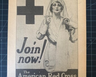 WW2 American Red Cross War Fund Campaign 1942 Original Vintage - Etsy