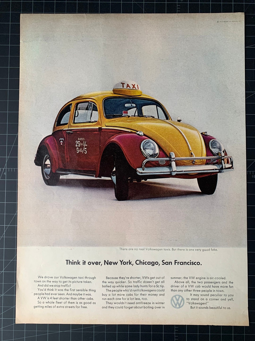 Vintage 1960s Volkswagen Print Advertisement - Etsy