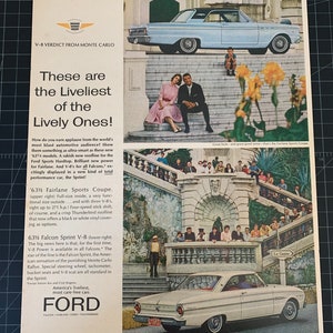 Vintage 1963 Ford Original Print Ad - Etsy