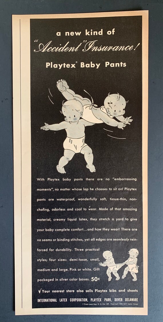 Vintage 1939 Playtex Baby Pants Ad - Etsy