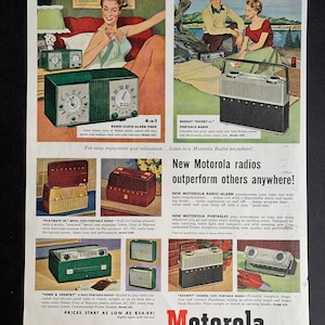 Wall Hangings Signs Motorola Radio Service vintage retro advertisement ...