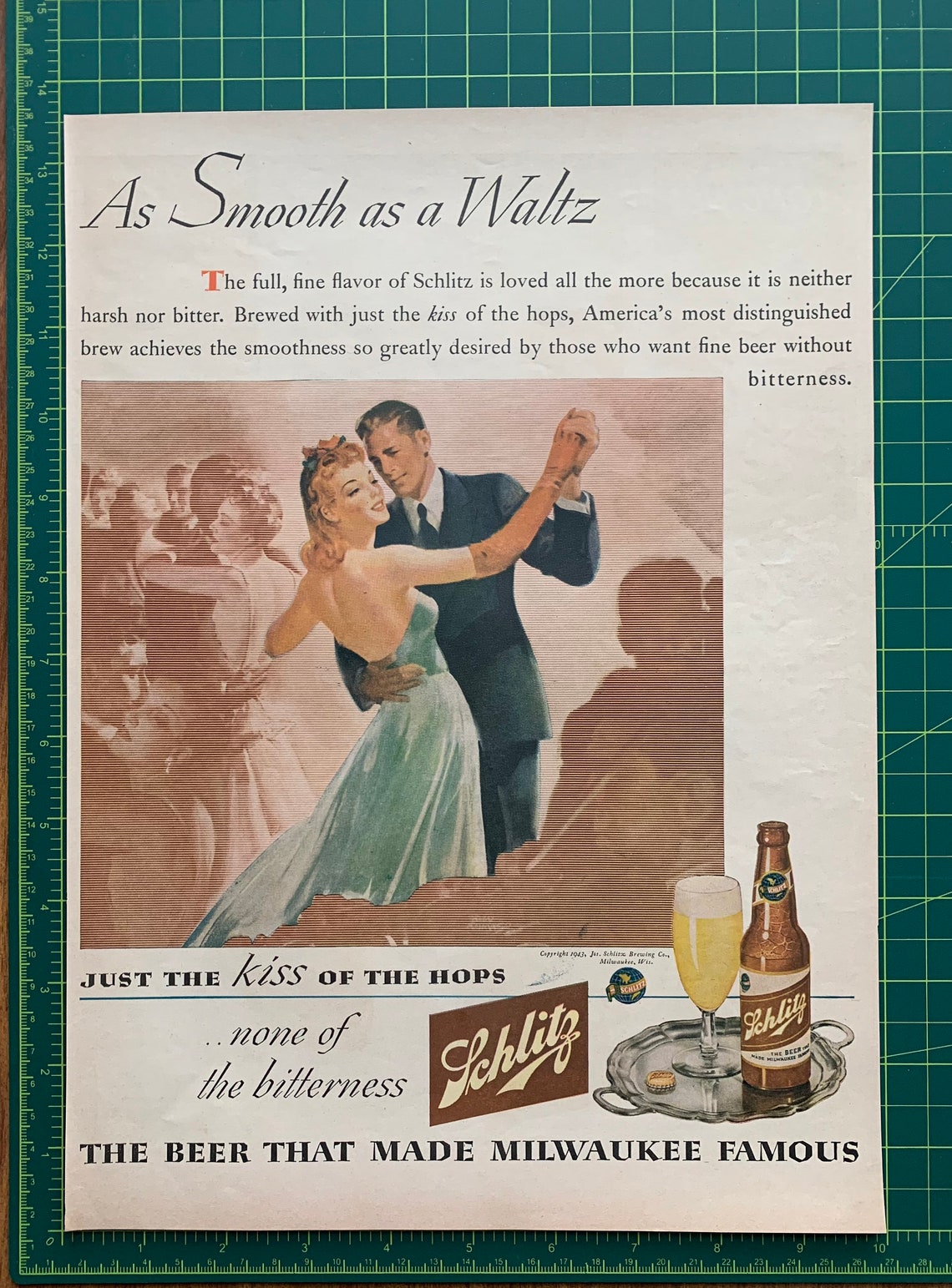 Vintage 1942 Schlitz Beer Print Ad - Etsy Hong Kong