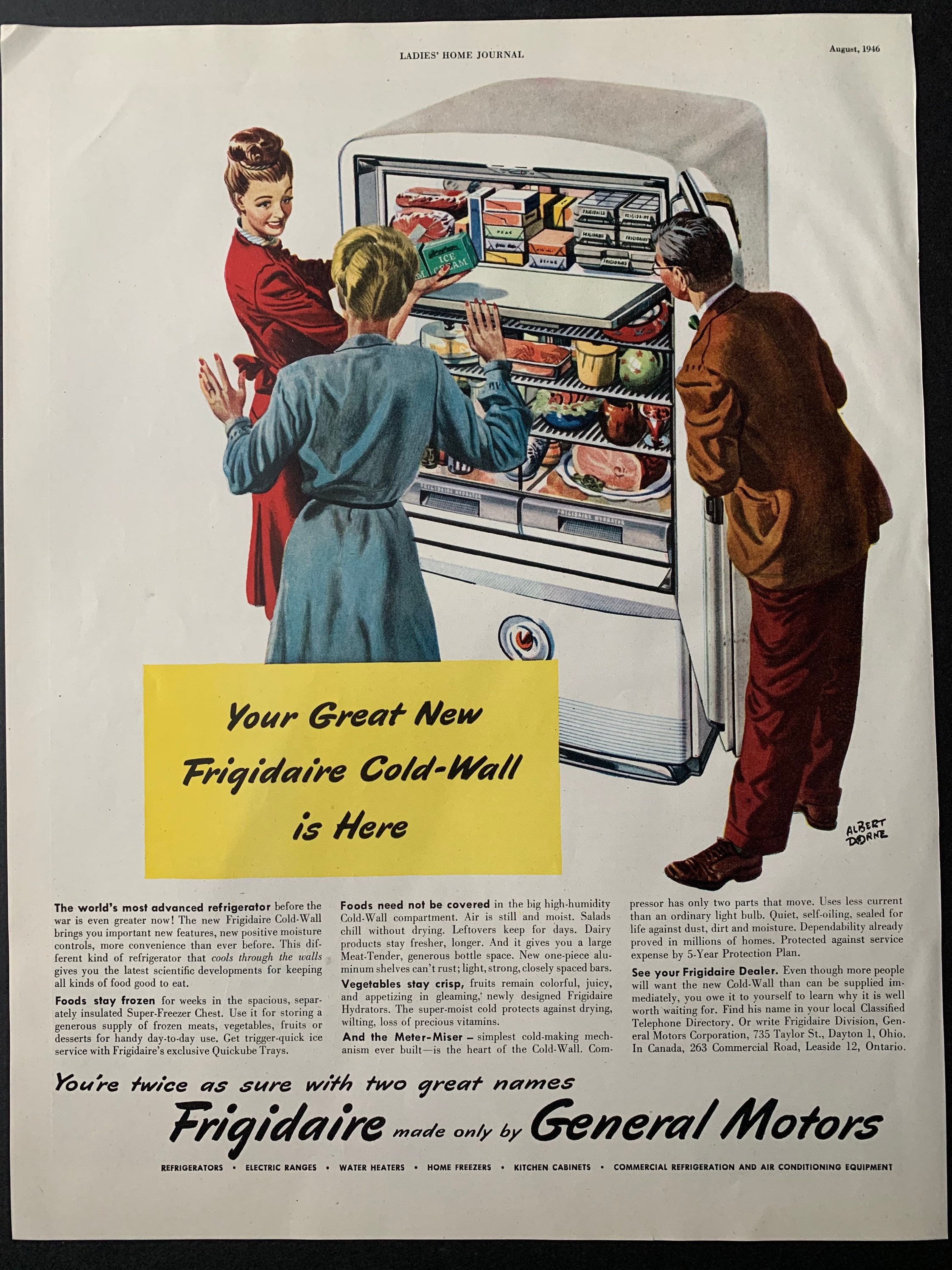Vintage Refrigerator Ad
