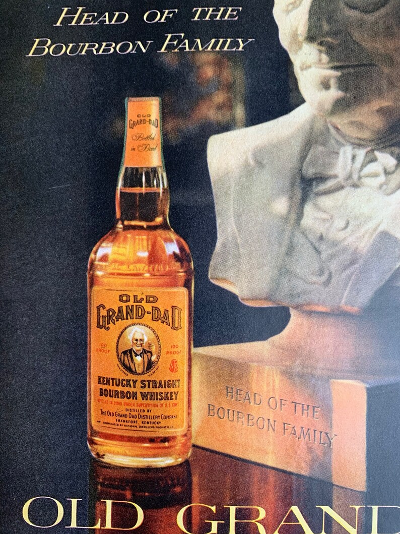 Vintage 1960 Old Grand-Dad Whiskey Print Ad | Etsy