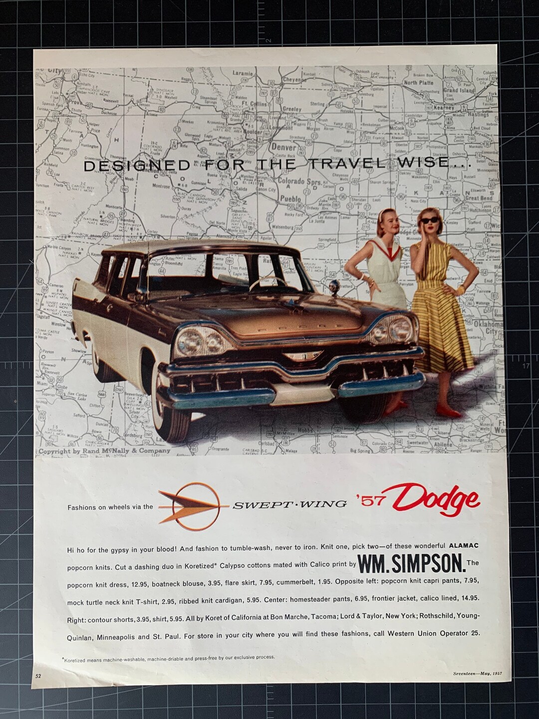 Vintage 1957 Dodge Print Advertisement - Etsy