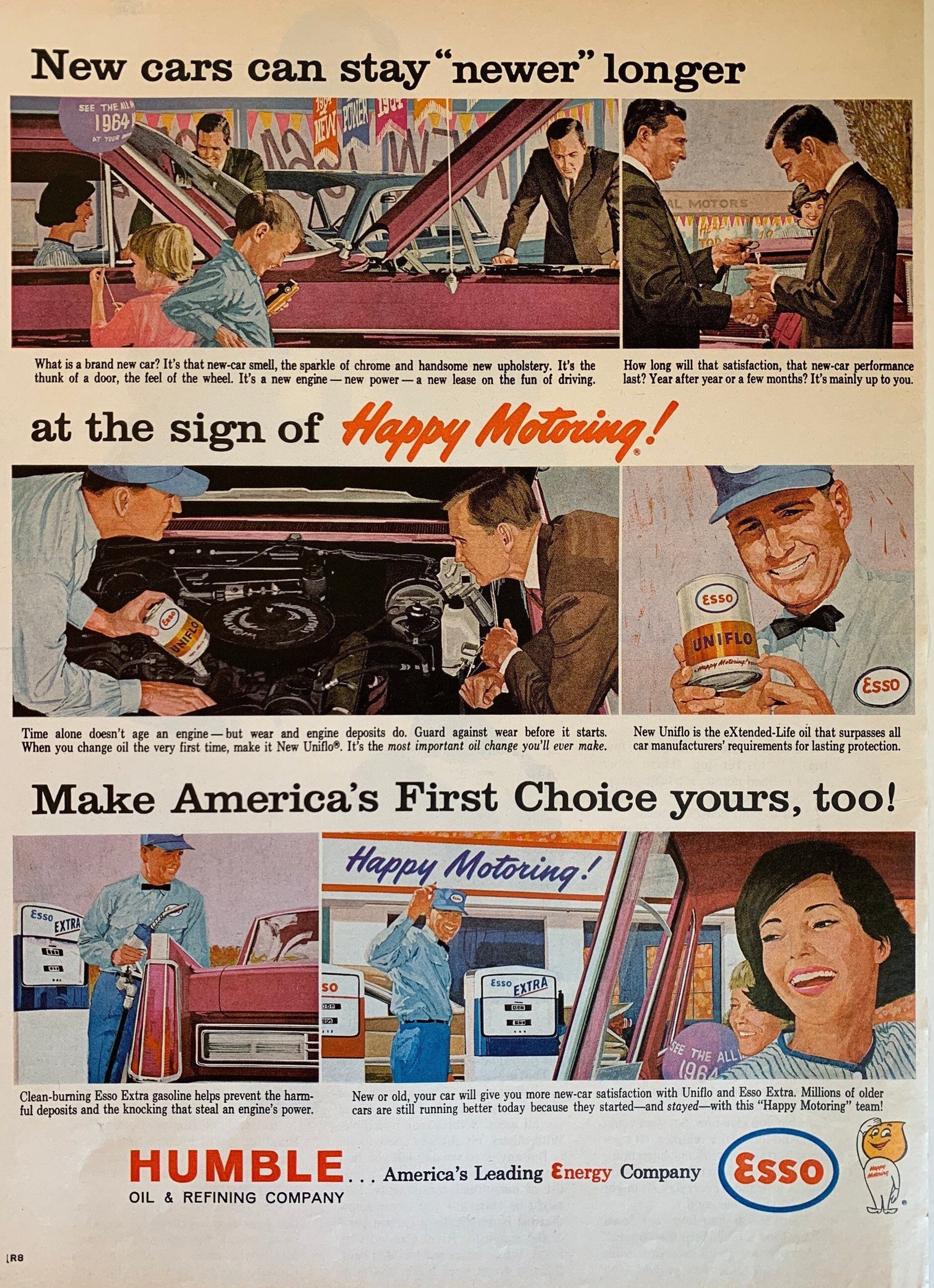 Vintage 1960s Esso Gas Advertisement - Etsy