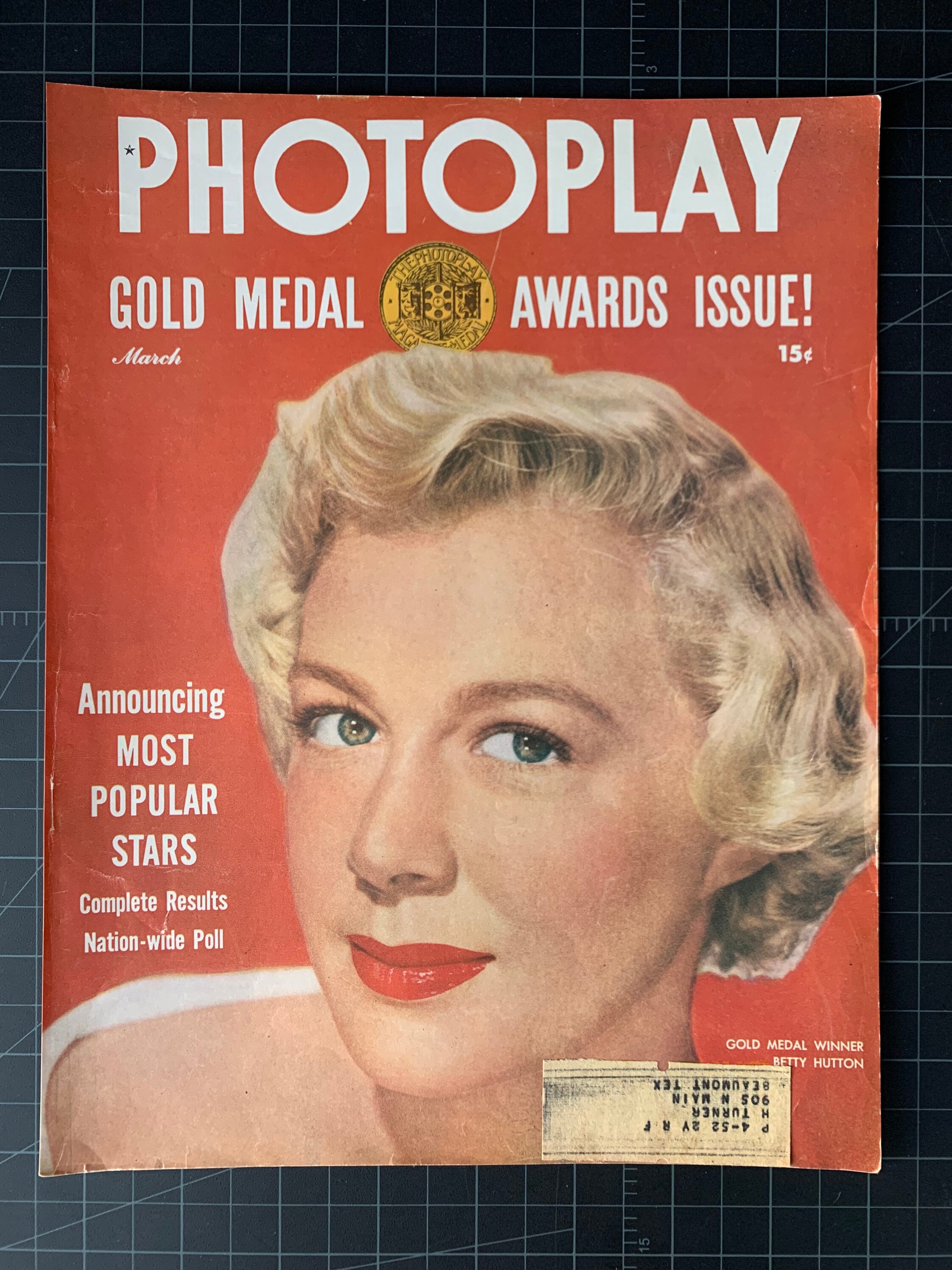 Vintage 1952 Photoplay Magazine Cover Betty Hutton | Etsy