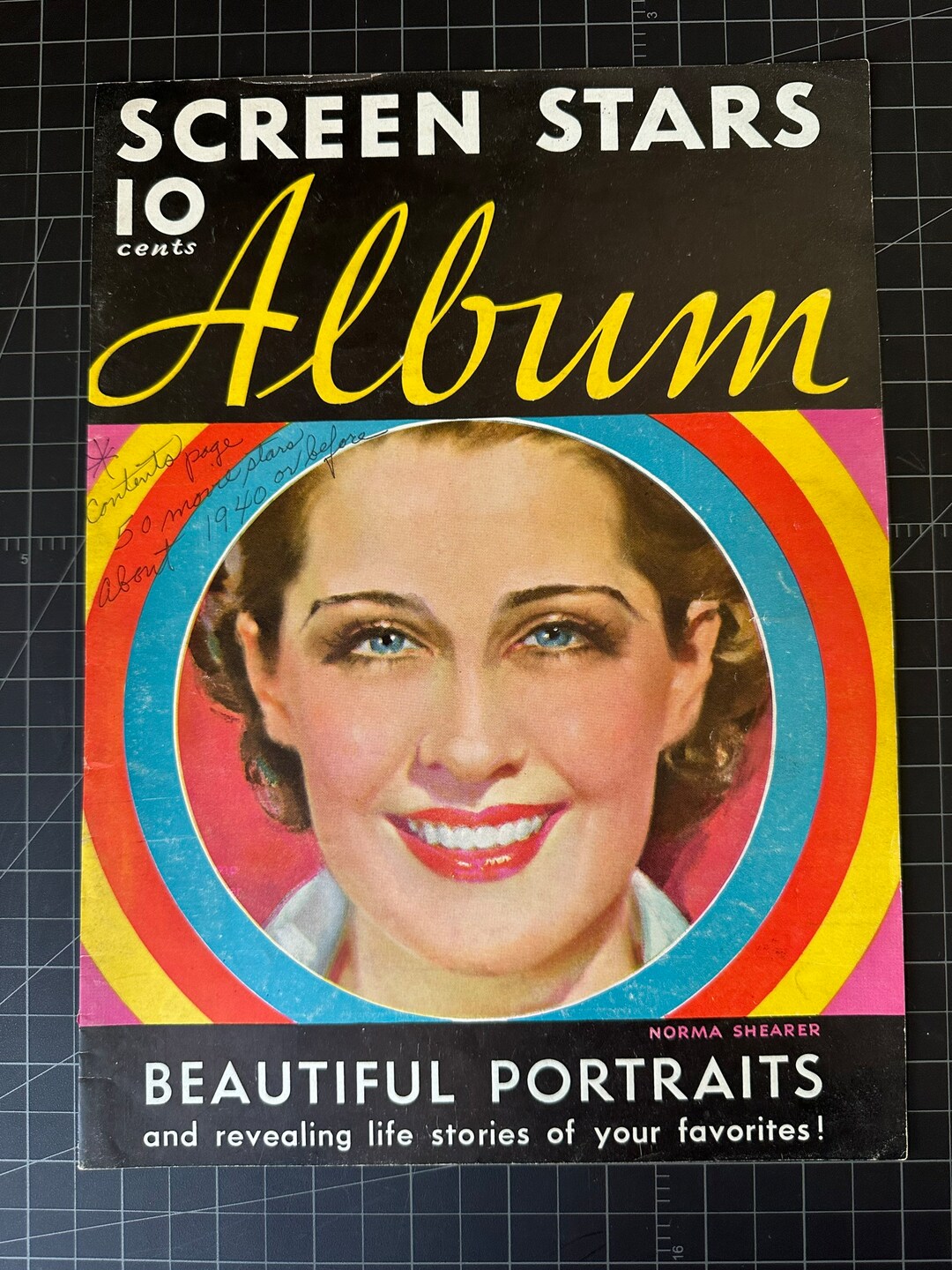Rare Vintage 1930s Screen Stars Album Cover - COVER ONLY - Norma ...