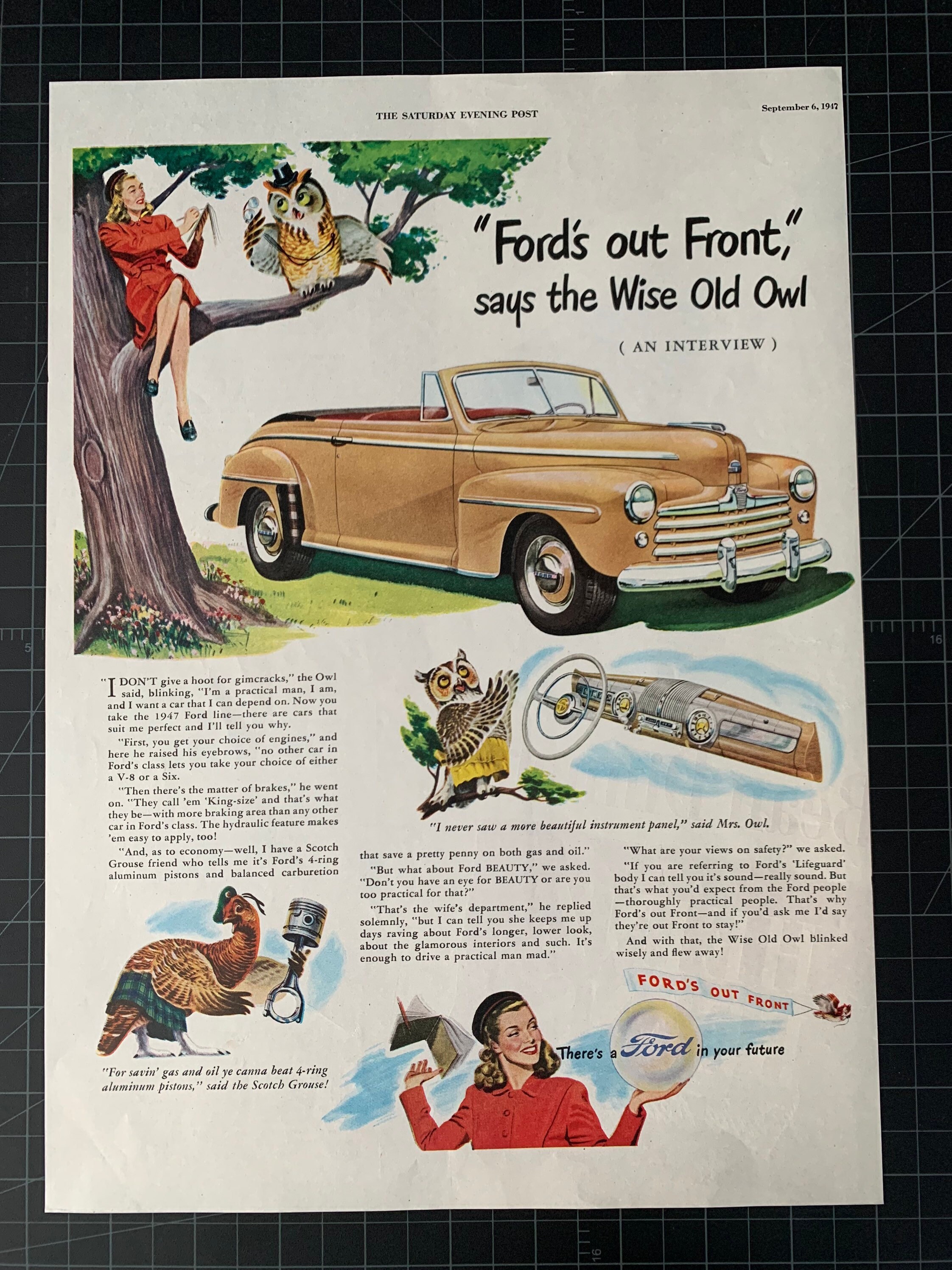Vintage 1947 Ford Print Ad - Etsy