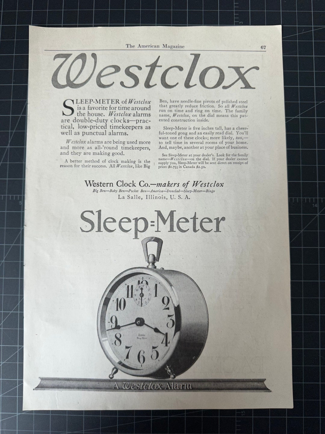 Vintage 1918 Westclox Clocks Print Advertisement - Etsy