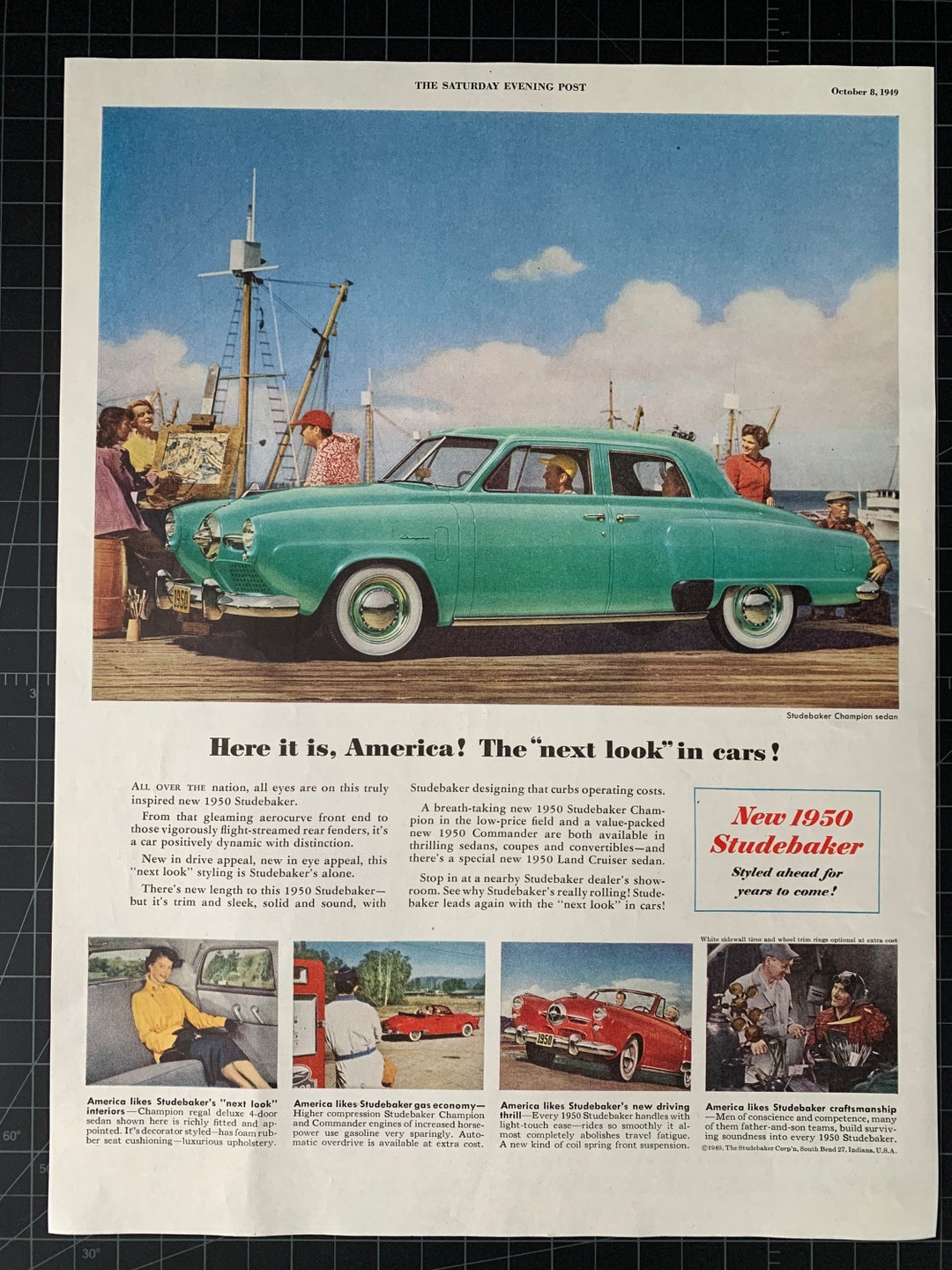Vintage 1950 Studebaker Print Advertisement - Etsy