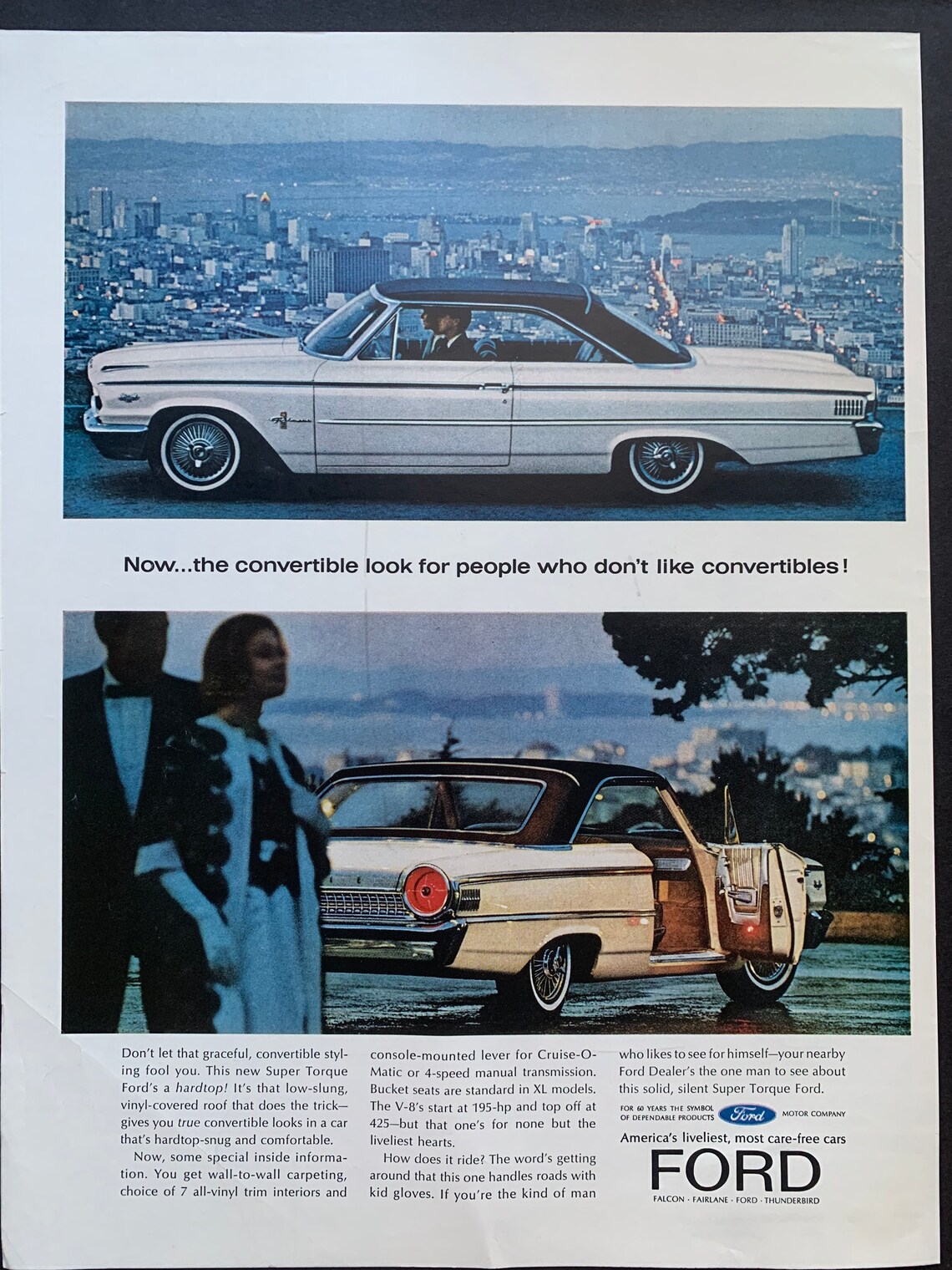 Vintage 1963 Ford Super Torque Automobile Print Ad | Etsy