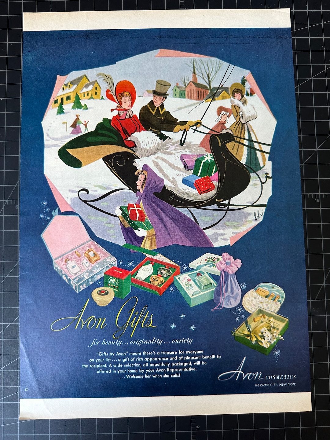 Vintage 1940s Avon Christmas Print Ad - Etsy