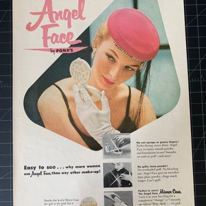 Vintage 1957 Pond’s Angel Face Cosmetics Print Advertisement - Etsy