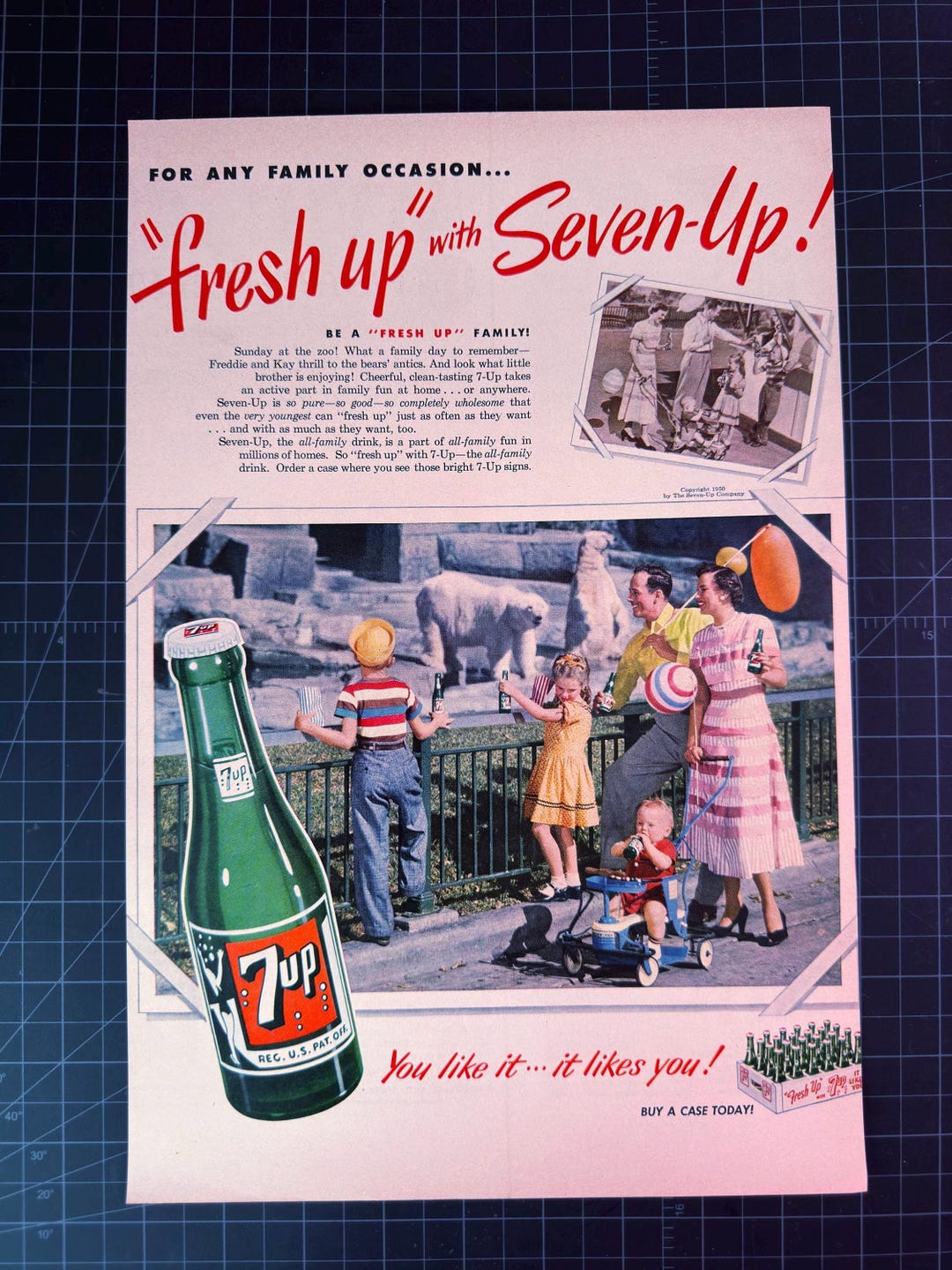Vintage 1940s 7UP Original Print Ad - Etsy