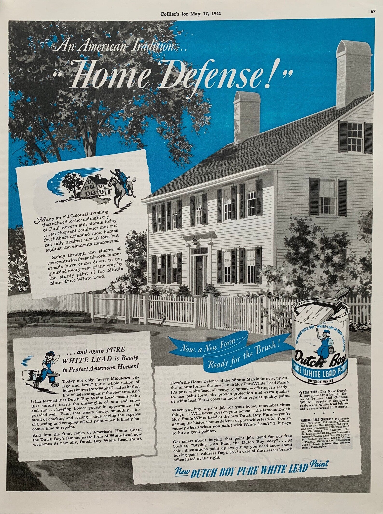Vintage 1941 Dutch Boy Lead Paint Ad WW2 Ad - Etsy