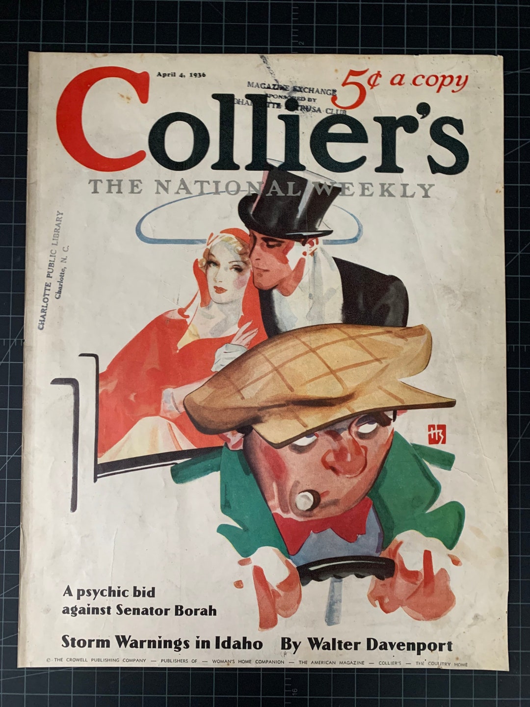 Vintage 1936 Colliers Magazine Cover - Etsy