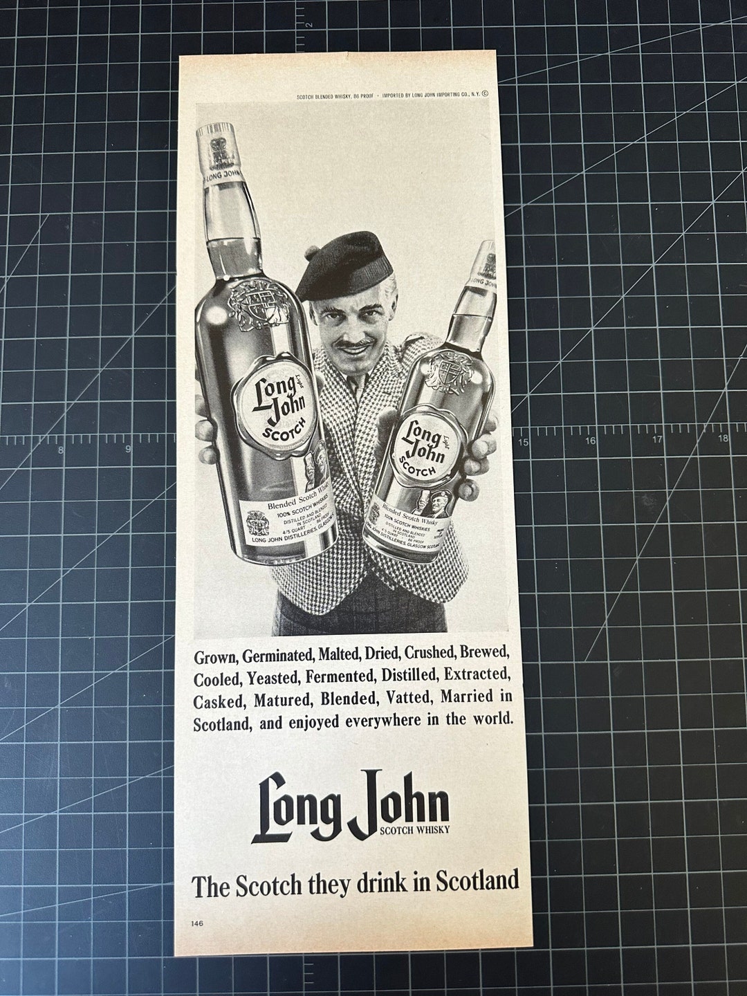 Vintage 1960s Long John Scotch Whiskey Original Advertisement - Etsy