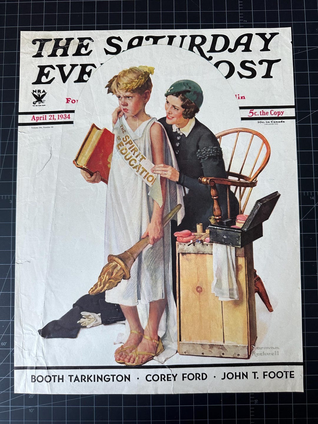 Rare Vintage 1934 Saturday Evening Post Cover - Norman Rockwell - COVER ONLY - Etsy