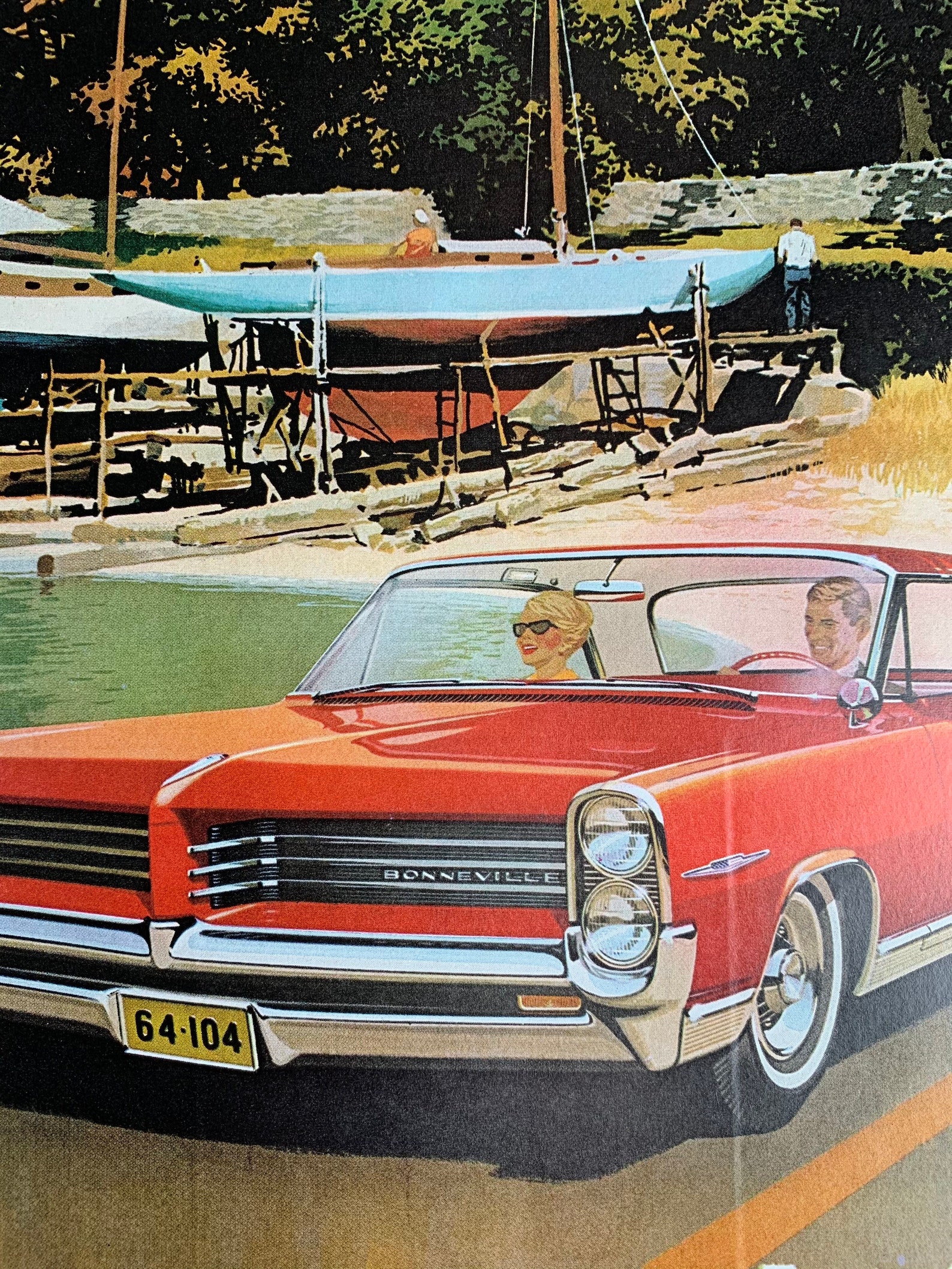 Vintage 1964 Wide-track Pontiac Bonneville Print Ad - Etsy