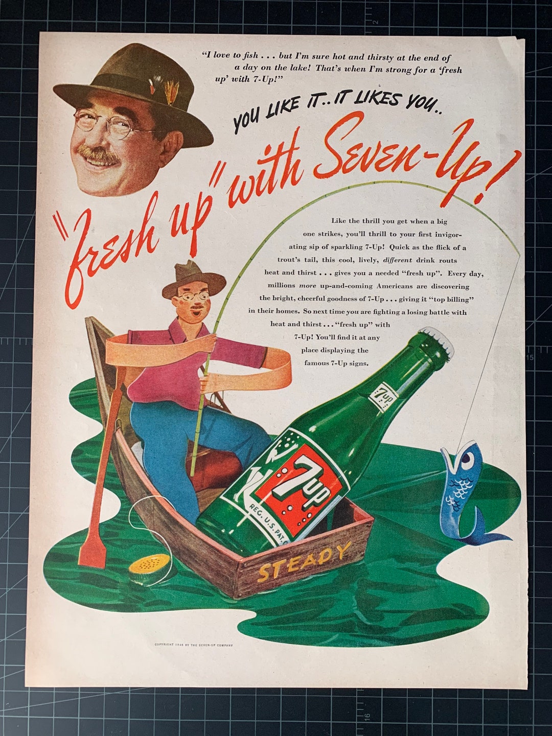 Vintage 1946 7UP Print Advertisement - Etsy