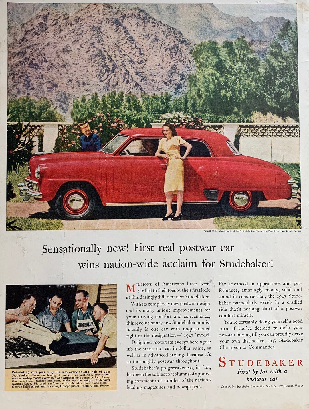 Vintage 1940s Studebaker Automobile Print Ad - Etsy