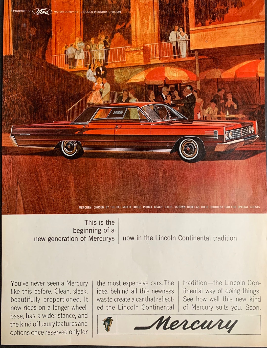 Vintage 1960s Mercury Auto Print Advertisement - Etsy
