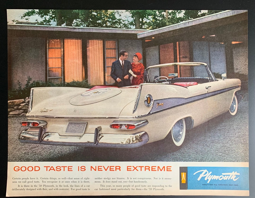 Vintage 1959 Plymouth Print Advertisement - Etsy