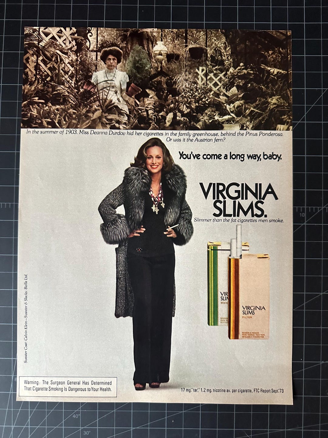 Vintage 1970s Virginia Slims Cigarettes Print Ad - Etsy