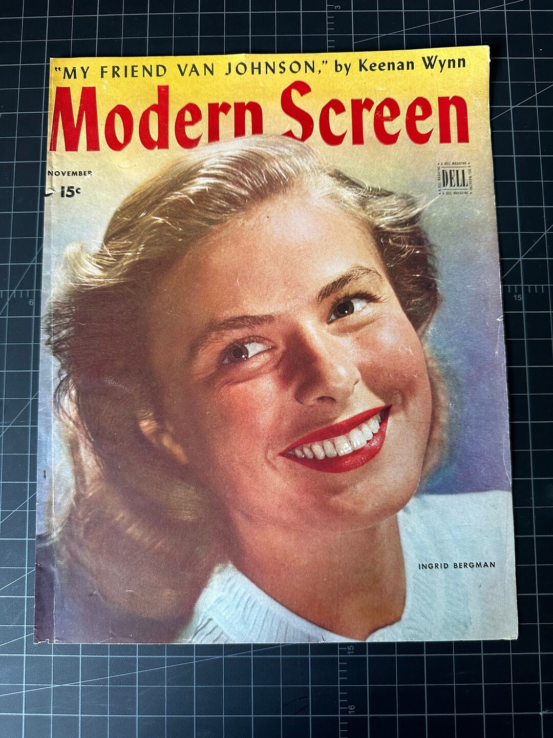 Vintage 1940s Modern Screen Magazine Cover - Ingrid Bergman - Cover ...