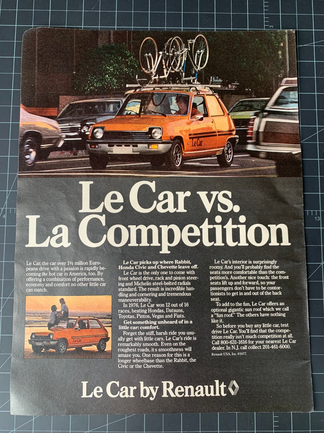 Vintage 1977 Renault Le Car Print Advertisement - Etsy