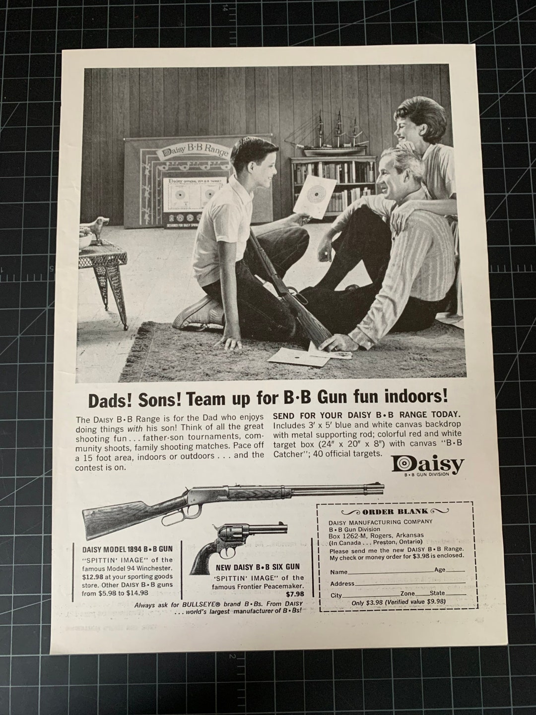 Vintage 1963 Daisy Bb Range Print Advertisement - Etsy