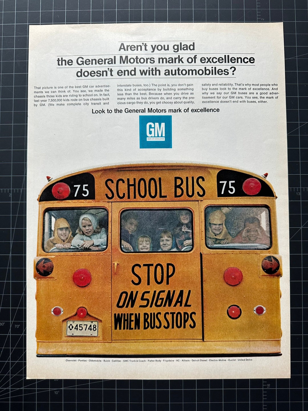 Vintage 1960s General Motors School Buses Print Advertisement - Etsy
