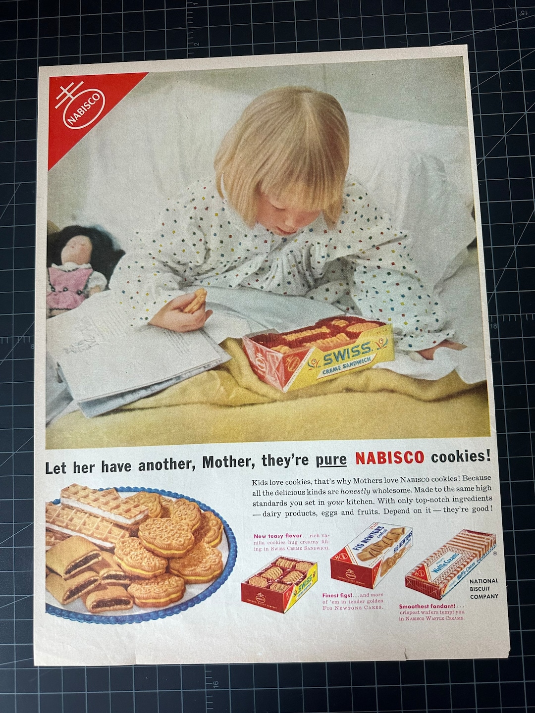 Vintage 1950s Nabisco Cookies Print Advertisement - Etsy