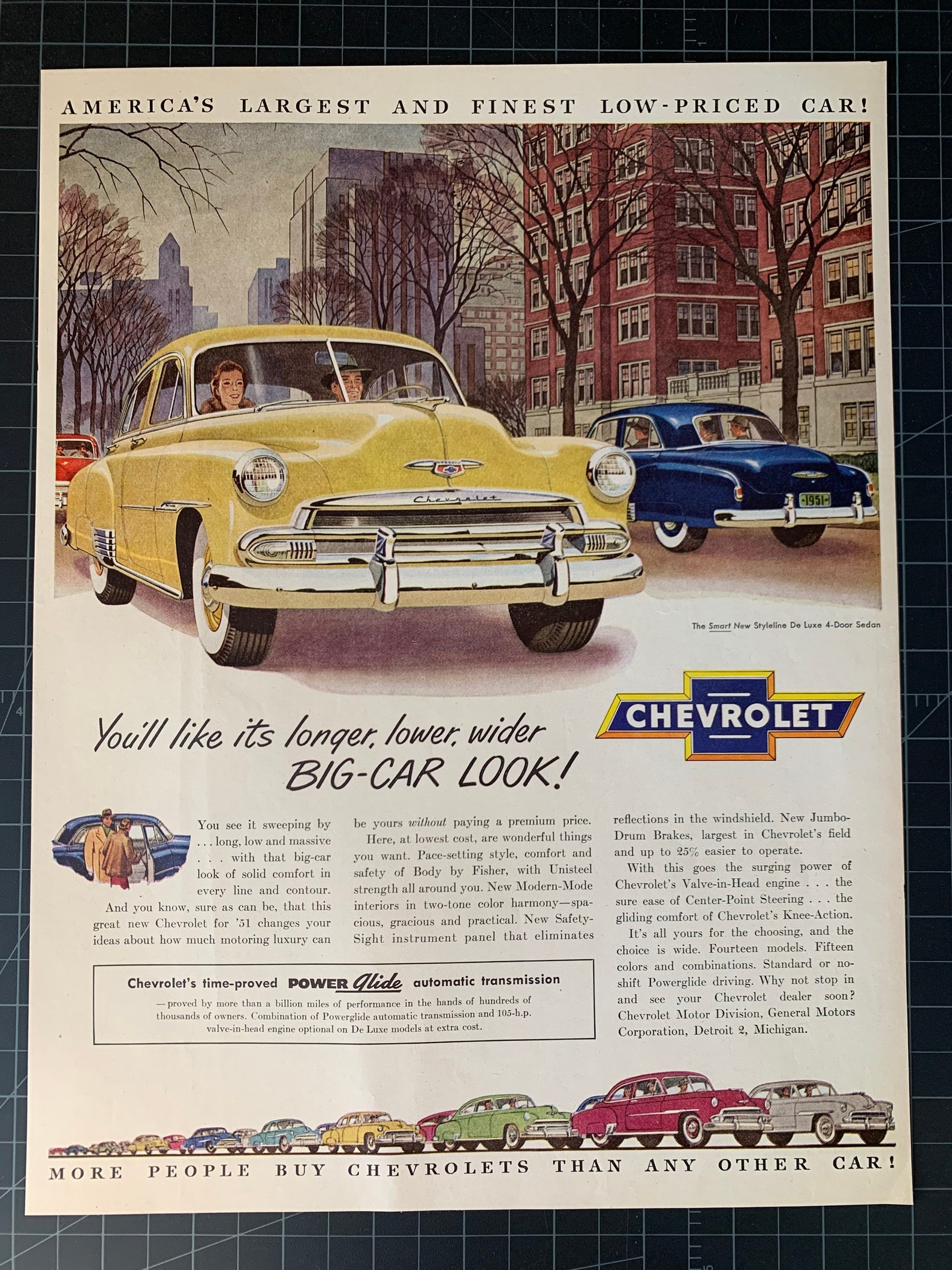 Vintage 1951 Chevrolet Styleline Print Ad - Etsy