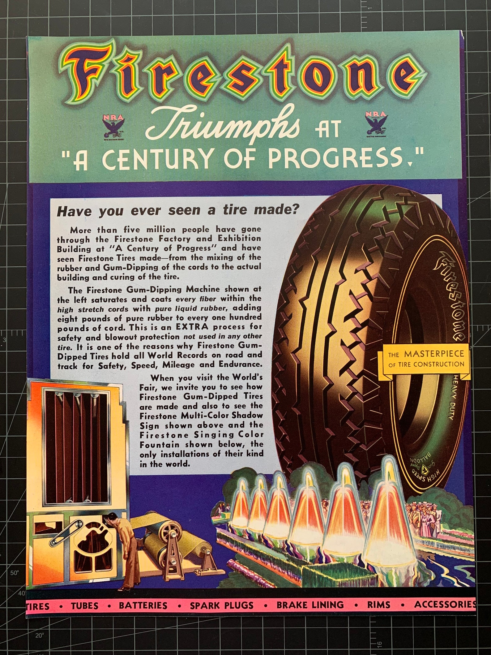 Vintage 1933 Firestone Tires Print Ad - Etsy