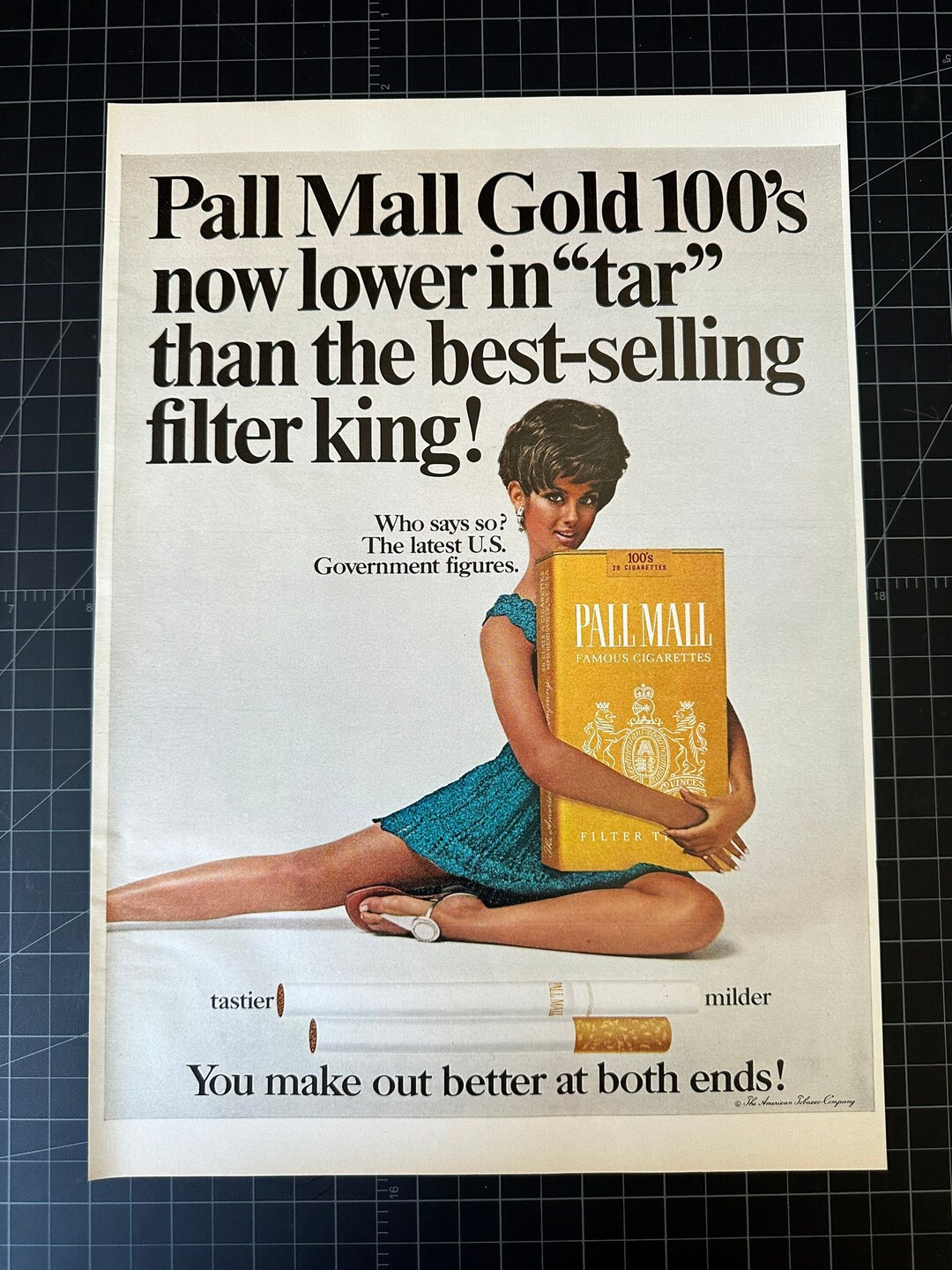 Vintage 1960s Pall Mall Cigarettes Print Advertisement - Etsy