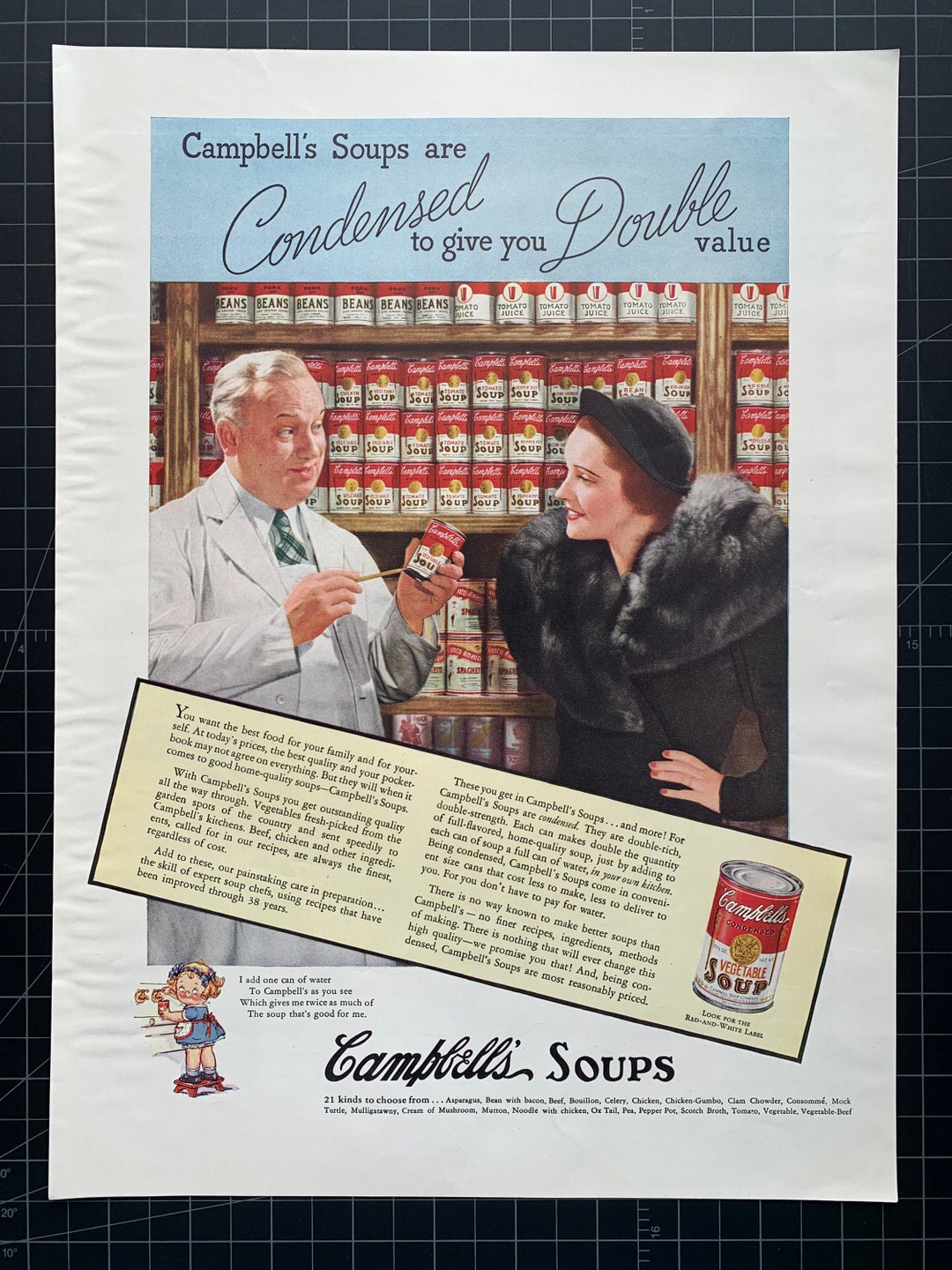 Vintage 1930s Campbell’s Soup Print Advertisement - Etsy